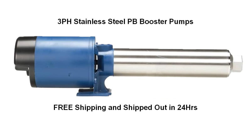 3 PH Stainless Steel PB Booster Pumps